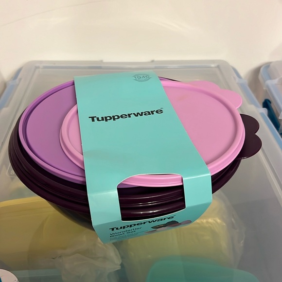 Tupperware | Kitchen | New Tupperware Wonderlier 3pc Set Deep Purple ...